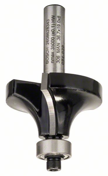 Glodala za zaobljavanje Bosch 2608628343, 8 mm, R1 12 mm, L 19 mm, G 60 mm