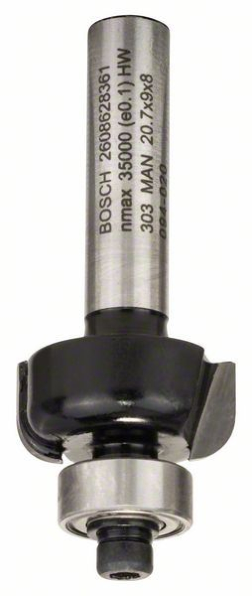 Profilno glodalo E Bosch 2608628361, 8 mm, R1 4 mm, D 20,7 mm, L 9 mm, G 53 mm