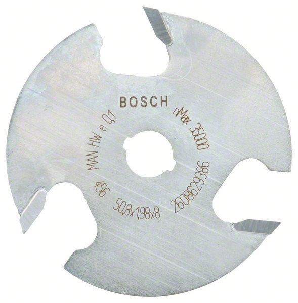 Pločasto glodalo za žlebove Bosch 2608629386, 8 mm, D1 50,8 mm, L 2 mm, G 8 mm