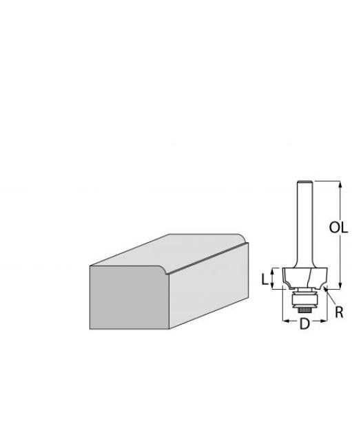 Makita Okrugli rezač sa profilom D-48430