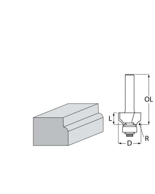 Makita Okrugla glodalica sa ležajem D-48359