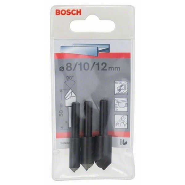 3-delni set konusnih upuštača Bosch 2608596667, 50 mm / 6-8 mm / 8; 10; 12 mm