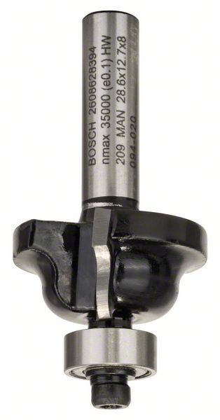 Profilno glodalo B Bosch 2608628394, 8 mm, R1 4 mm, B 8 mm, L 12,4 mm, G 54 mm