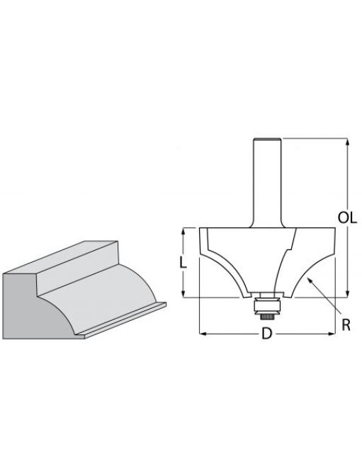 Makita Okrugli rezač sa profilom D-48561