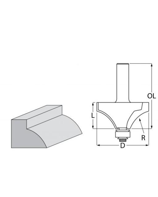 Makita Okrugla glodalica sa ležajem D-48424