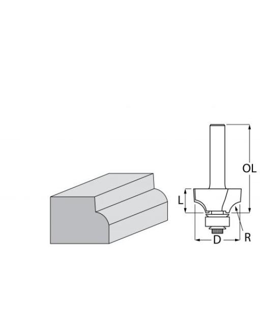 Makita Okrugla glodalica sa ležajem D-48387