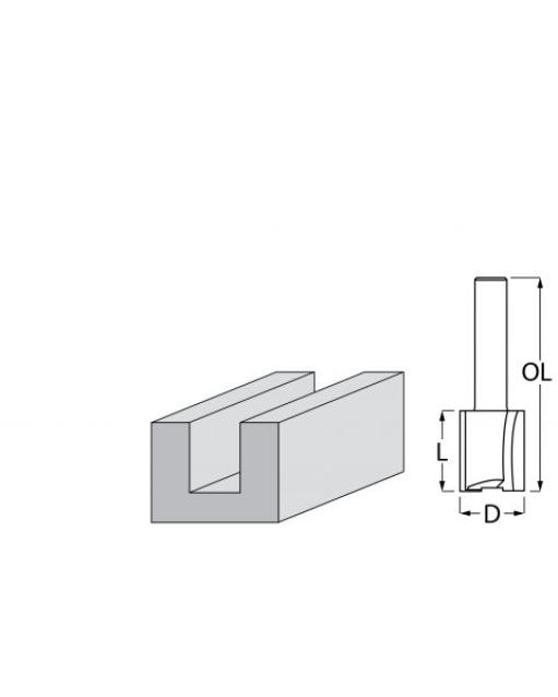 Makita Ravno glodalo sa 2 zupca D-47569