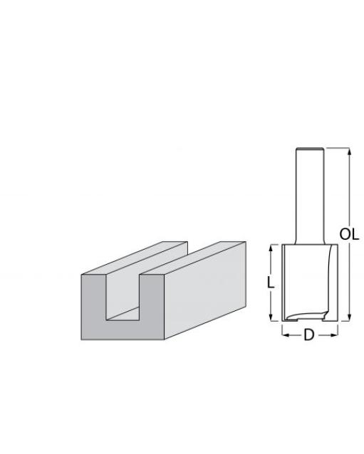 Makita Ravno glodalo sa 2 zupca D-47684