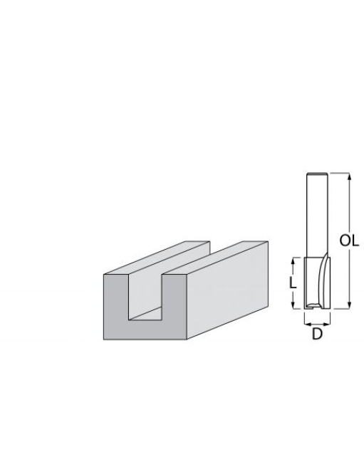 Makita Ravno glodalo sa 2 zupca D-47531