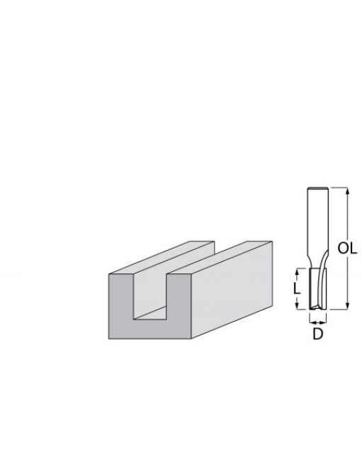 Makita Ravno glodalo sa 2 zupca D-47503