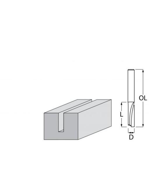 Makita Straight Bit 1 Flute 6x19x50,8mm D-47416