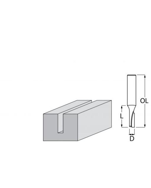 Makita Straight Bit 1 Flute 5x13x48mm D-47391