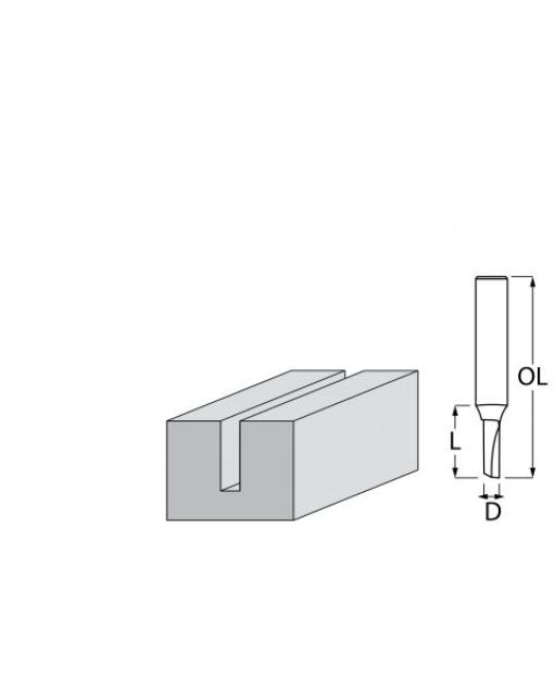 Makita Straight Bit 1 Flute 4x13x51mm D-47385