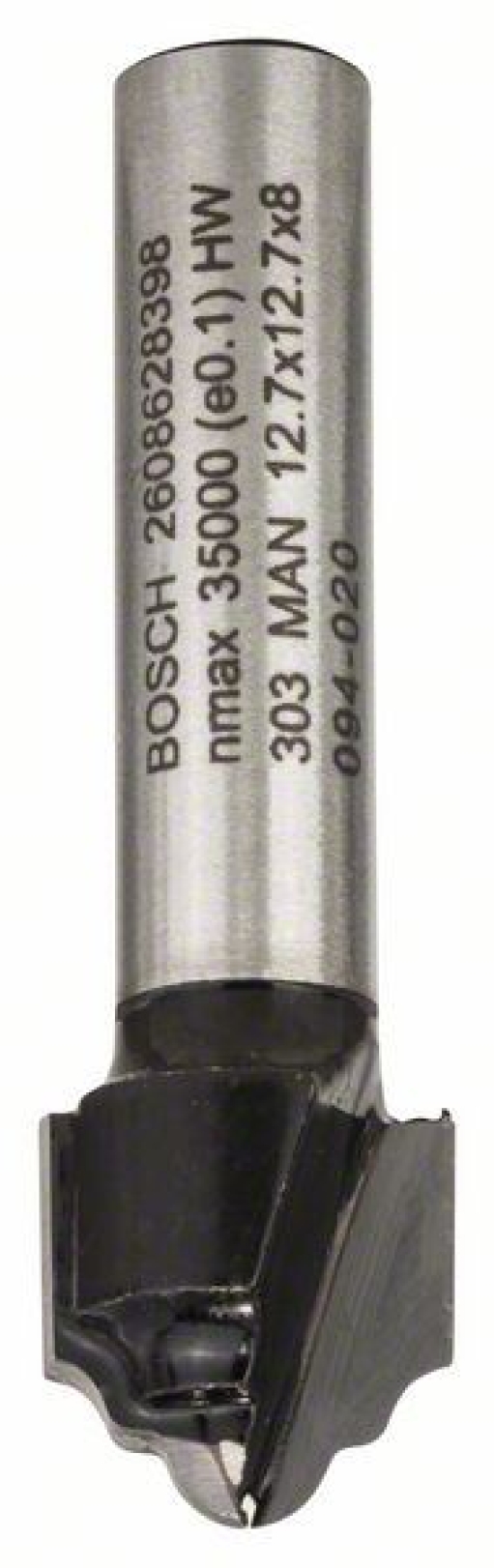 Profilno glodalo H Bosch 2608628398, 8 mm, R1 2,4 mm, D 12,7 mm, L 12,4 mm, G 46 mm