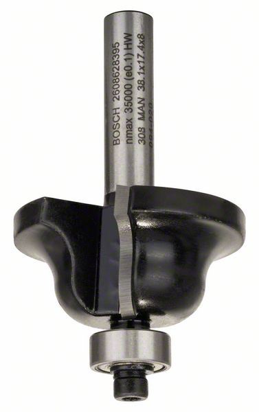 Profilno glodalo B Bosch 2608628395, 8 mm, R1 6,3 mm, B 12,7 mm, L 17 mm, G 61 mm