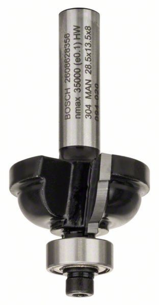 Profilno glodalo F Bosch 2608628356, 8 mm, R1 6,3 mm, D 28,5 mm, L 13,2 mm, G 54 mm