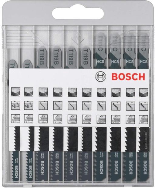 10-delni set listova ubodne testere Basic za drvo Bosch 2607010629, T 119 BO (2x); T 119 B (4x); T 111 C (4x)