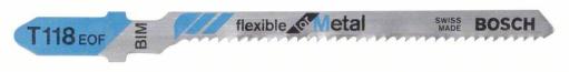 List ubodne testere T 118 EOF Bosch 2608634237, Flexible za Metal, 5 komada