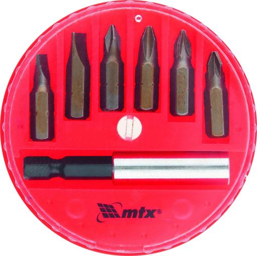 Set bitova sa magnetnim adapterom , 45X čelik, 7 delova u plastičnoj kutiji MTX 113929