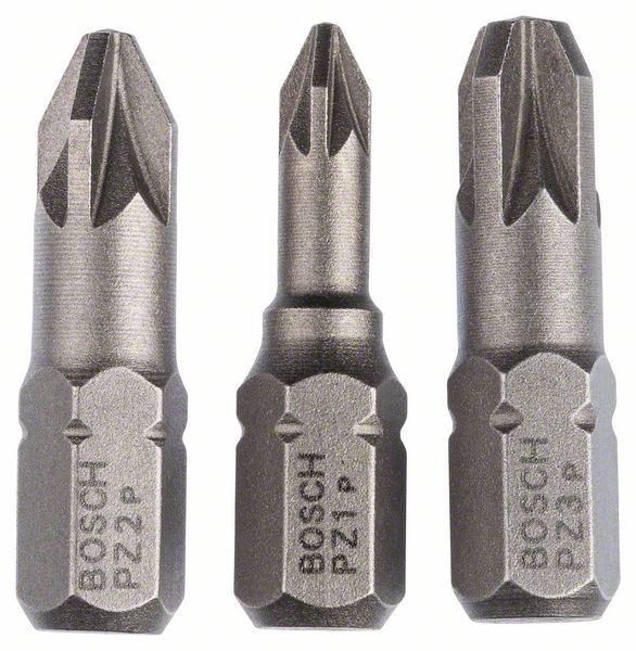 3-delni set bitova odvrtača ekstra tvrdi (PZ) Bosch 2607001753, PZ1; PZ2; PZ3; 25 mm