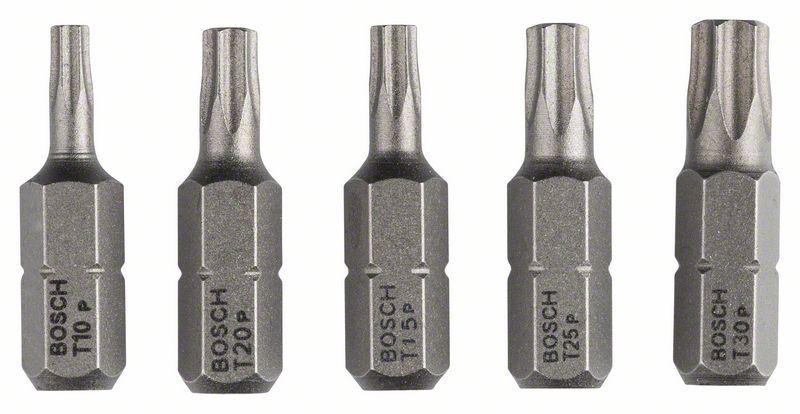 5-delni paket bitova odvrtača ekstra tvrdi (Torx®) Bosch 2607001768, T 10; T 15; T 20; T 25; T 30; 25 mm