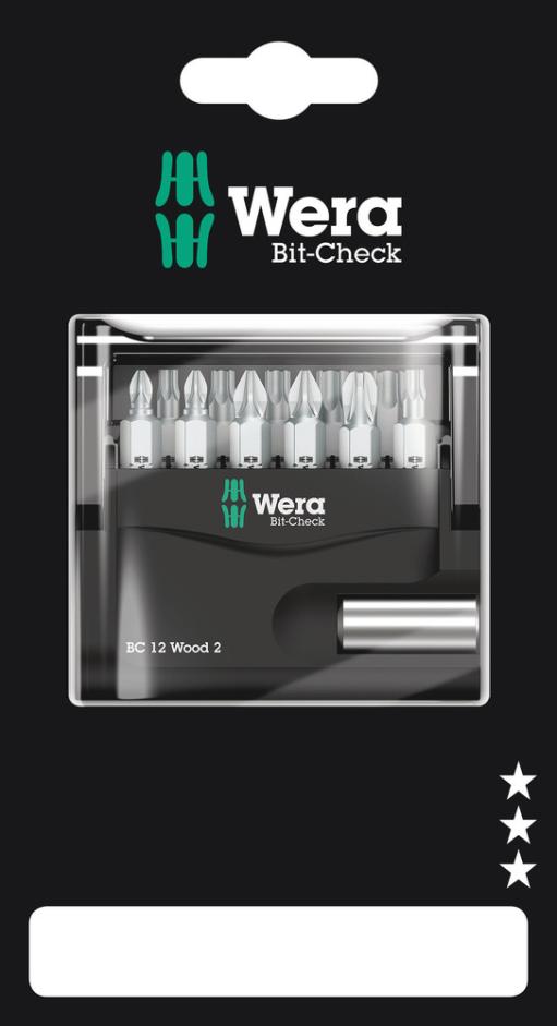 Wera Bit-Check 12 Wood 2 SB, 12 komada, 05136391001