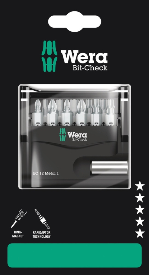 Wera Bit-Check 12 Metal 12 komada, 05136393001