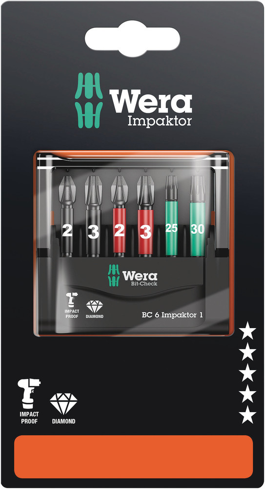 Wera Bit-Check 6 Impaktor 6 komada, 05073890001