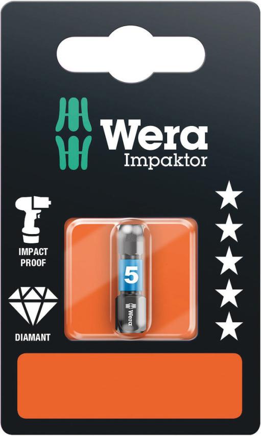 Wera 840/1 IMP DC Impaktor bit, 5 x 25 mm, 05073905001