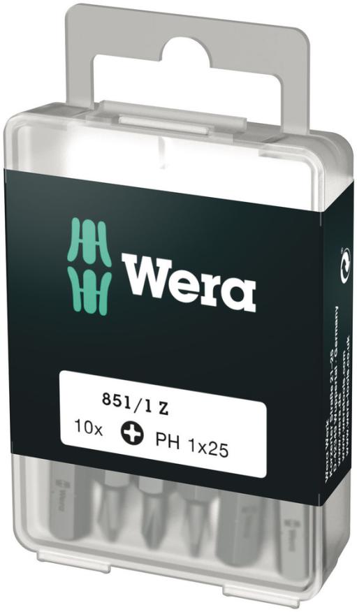 Wera 1x 851/1 Z DIY bit, PH 1 x 25 mm, 10 komada, 05072400001