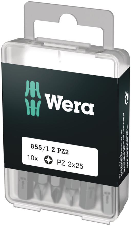 Wera 1x 855/1 Z DIY bit, PZ 2 x 25 mm, 10 komada, 05072404001