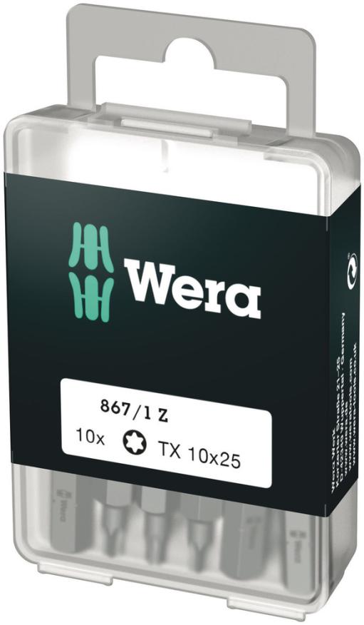 Wera 1x 867/1 DIY TORX® bit, TX 10 x 25 mm, 10 komada, 05072406001