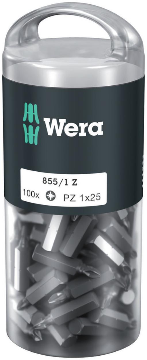 Wera 1x 855/1 Z DIY 100 bit, PZ 1 x 25 mm, 100 komada, 05072443001