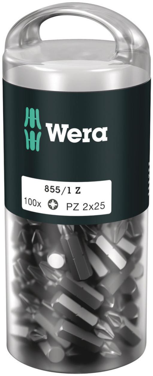 Wera 1x 855/1 Z DIY 100 bit, PZ 2 x 25 mm, 100 komada, 05072444001