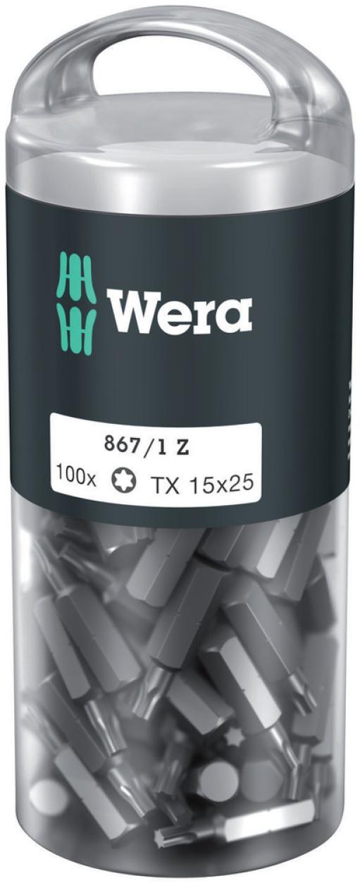 Wera 1x 867/1 TORX® DIY 100 bitovi, TX 15 x 25 mm, 100 komada, 05072447001