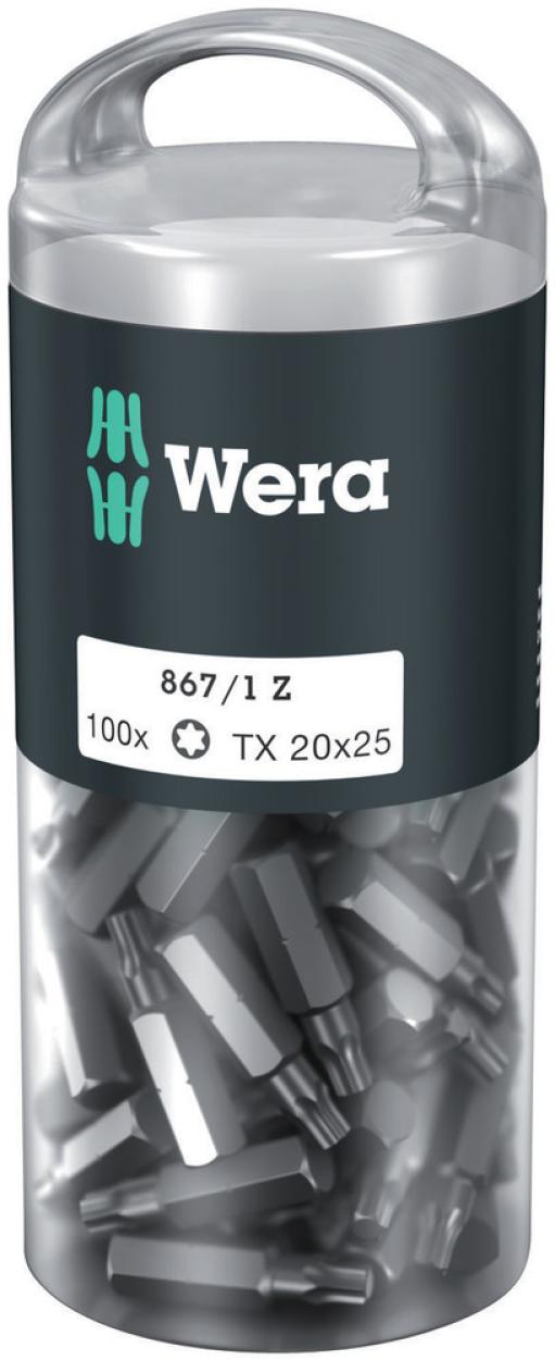 Wera 1x 867/1 TORX® DIY 100 bitovi, TX 20 x 25 mm, 100 komada, 05072448001