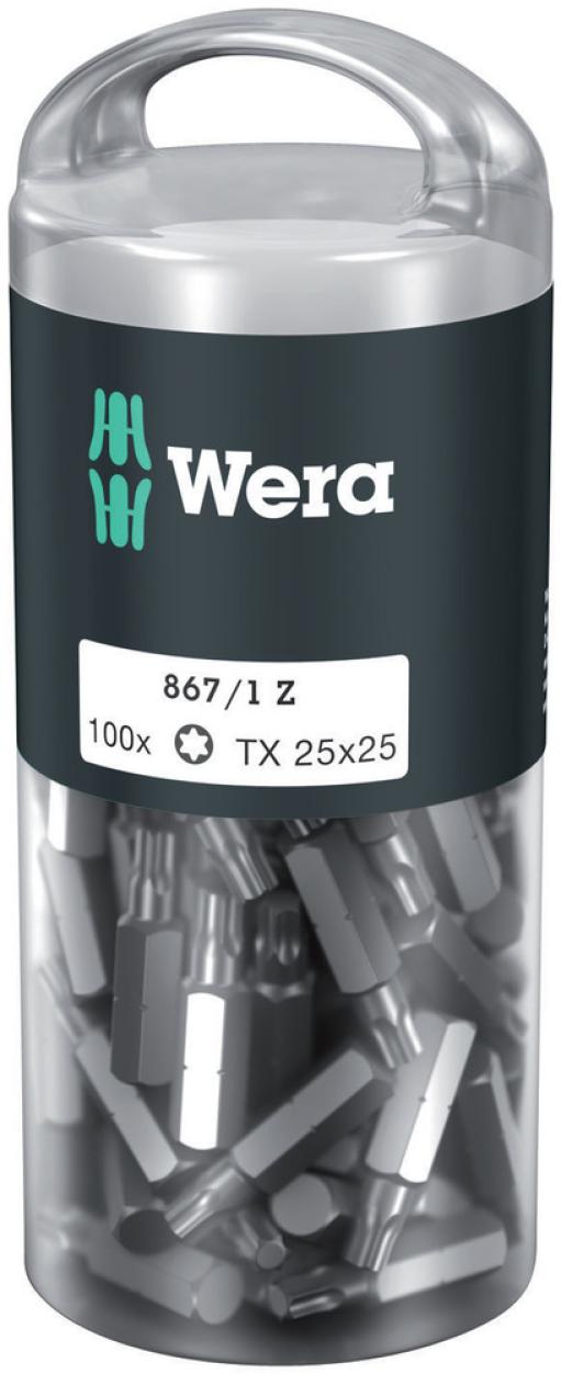 Wera 1x 867/1 TORX® DIY 100 bitovi, TX 25 x 25 mm, 100 komada, 05072449001