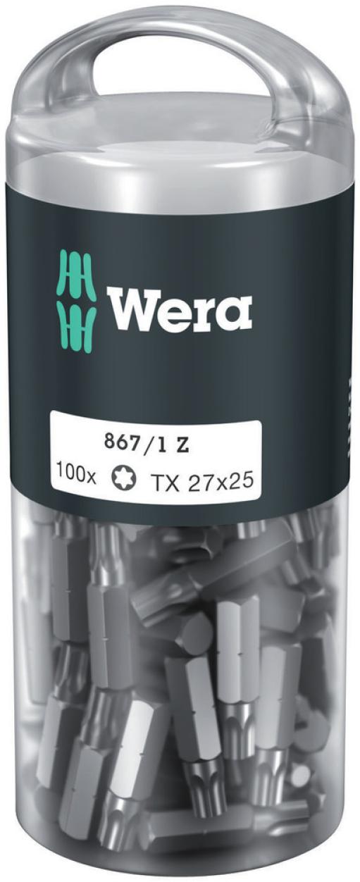 Wera 1x 867/1 TORX® DIY 100 bitovi, TX 27 x 25 mm, 100 komada, 05072450001