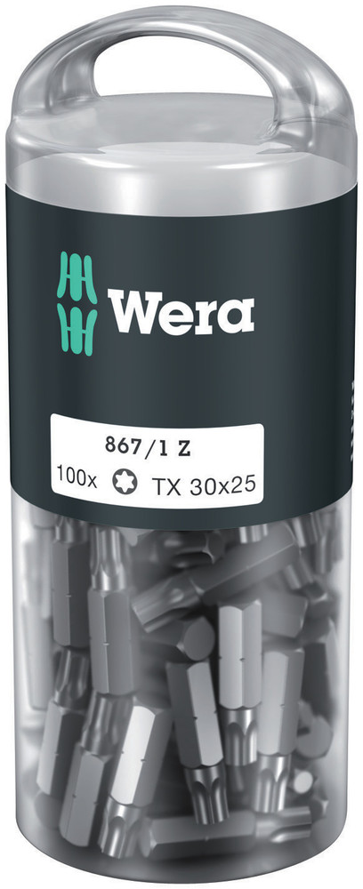 Wera 1x 867/1 TORX® DIY 100 bitovi, TX 30 x 25 mm, 100 komada, 05072451001