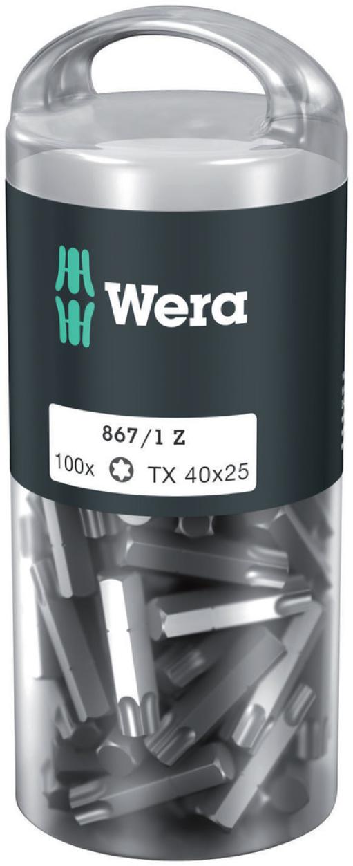 Wera 1x 867/1 TORX® DIY 100 bitovi, TX 40 x 25 mm, 100 komada, 05072452001