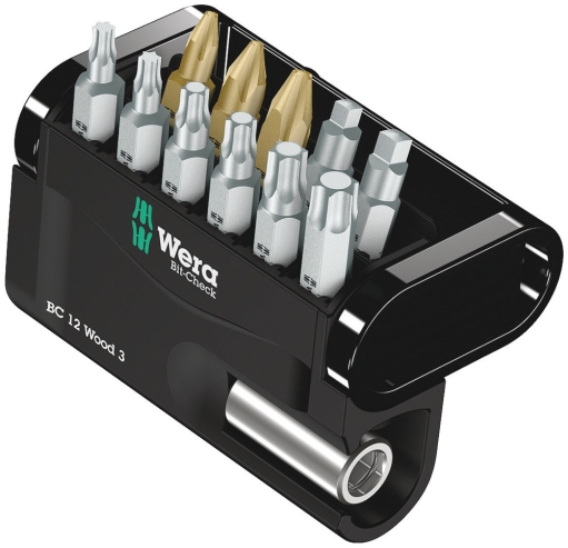 Wera Bit-Check 12 Wood 3 set bitova, 12 komada, 05057426001