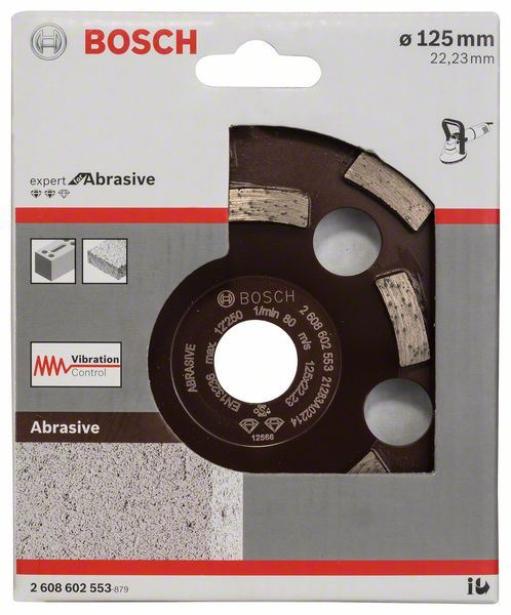 Dijamantska lončasta ploča Expert for Abrasive Bosch 2608602553, 125 x 22,23 x 4,5 mm