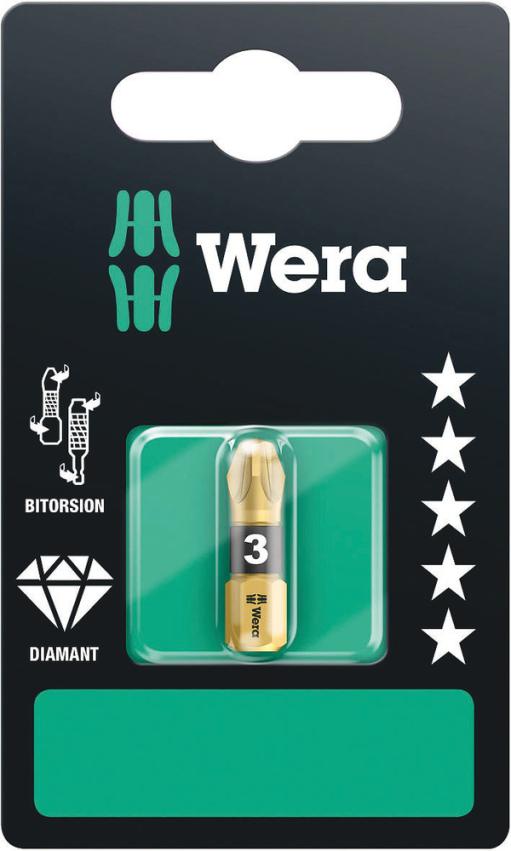 Wera 855/1 BDC bit, PZ 3 x 25 mm, 05073338001