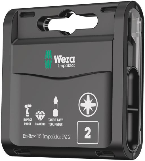 Wera Bit-Box 15 set bitova Impaktor PZ 2 x 25 mm, 15 komada, 05057763001