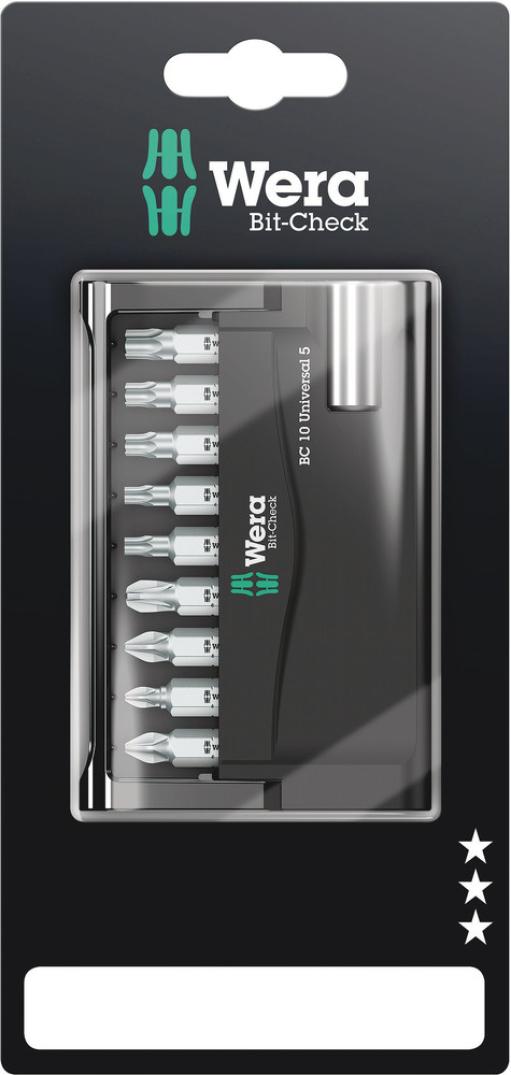 Wera Bit-Check 10 Universal 5 set bitova, 10 komada, 05073416001