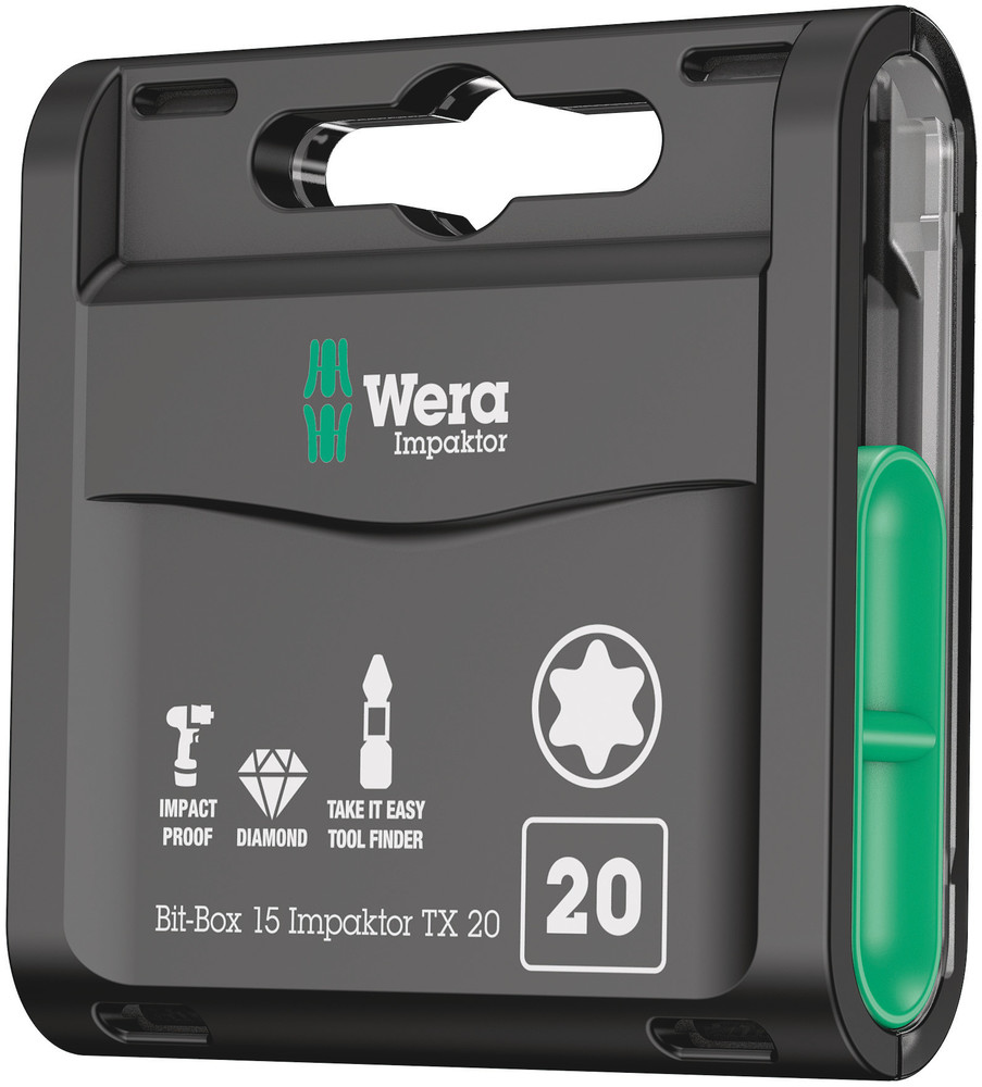 Wera Bit-Box 15 set bitova Impaktor TX, TX 20 x 25 mm, 15 komada, 05057772001