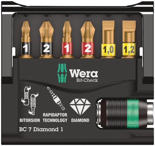 Wera Bit-Check 7 dijamant set bitova, 7 komada, 05073419001