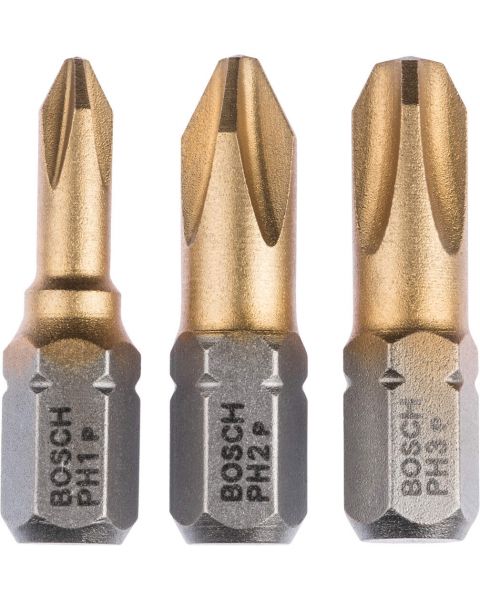 Bosch 3-delni set bitova odvrtača Max Grip (PH) PH1; PH2; PH3; 25 mm - 2607001754