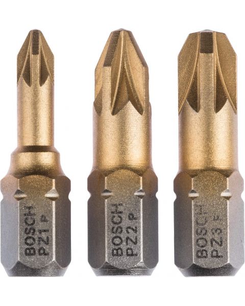 Bosch 3-delni set bitova odvrtača Max Grip (PZ) PZ1; PZ2; PZ3; 25 mm - 2607001755