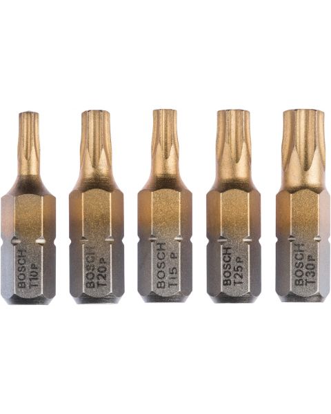 Bosch 5-delni set bitova odvrtača Max Grip (Torx®) T 10; T 15; T 20; T 25; T 30; 25 mm - 2607001769